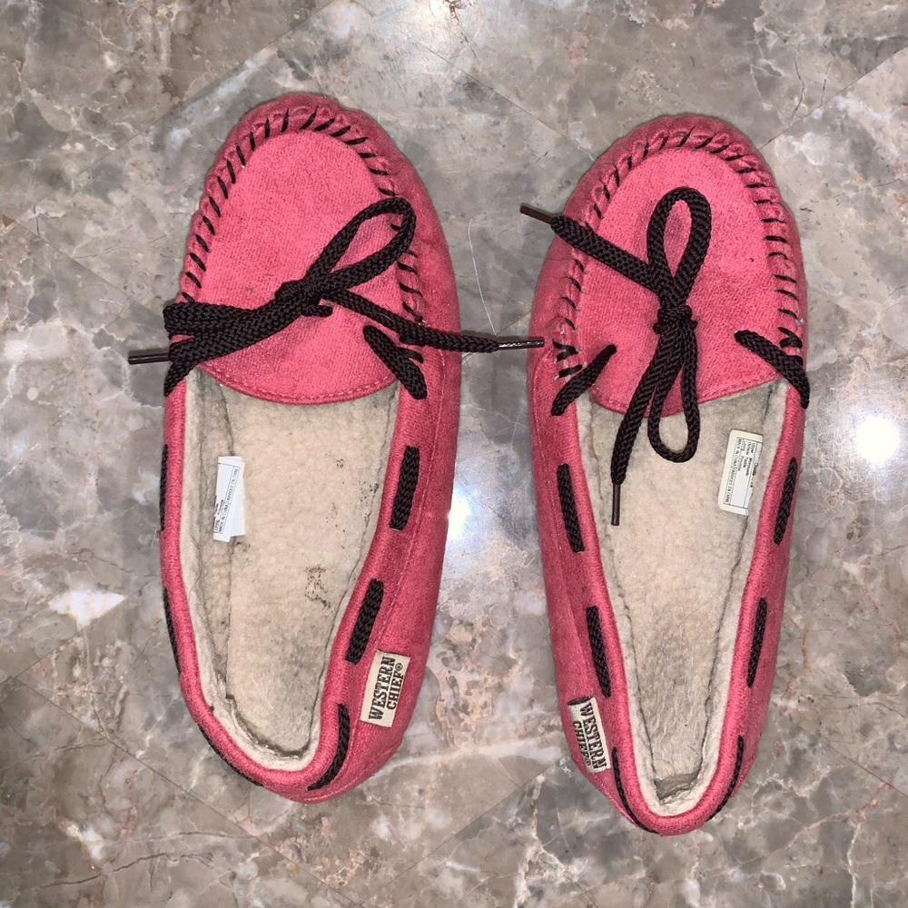 Western Chief Slippers Sued Pink 7 - Gem